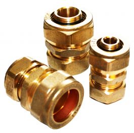 16mm PEX-AL-PEX to 15mm Copper Compression Fitting