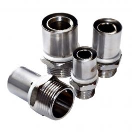 32mm - 1" Male Straight Union Rifeng Crimp Fitting | UFHTS